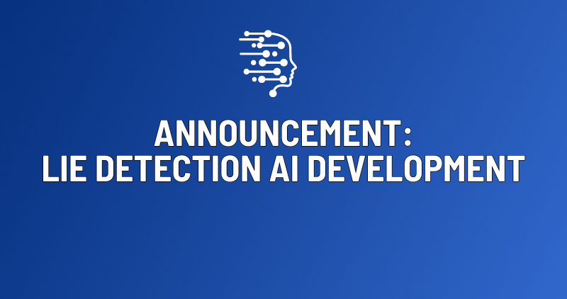 Announcement: Lie detection AI development - Terlouw Artificial Intelligence